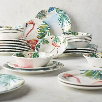 Flamingo Melamine Dinnerware and Serveware | Frontgate