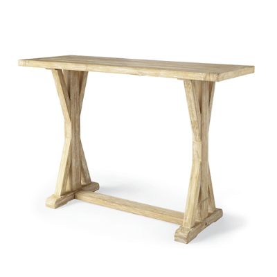 Vista Washed Teak Console Table | Frontgate