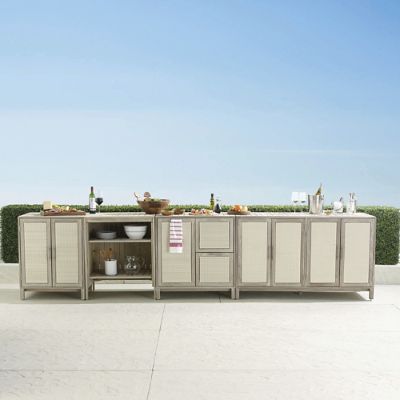 Westport 3-pc. Outdoor Kitchen Set in Natural Teak | Frontgate