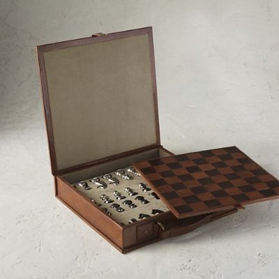 Leather Box Chess Set | Frontgate