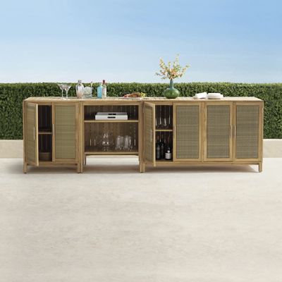 Westport 3-pc. Outdoor Kitchen Set in Natural Teak | Frontgate