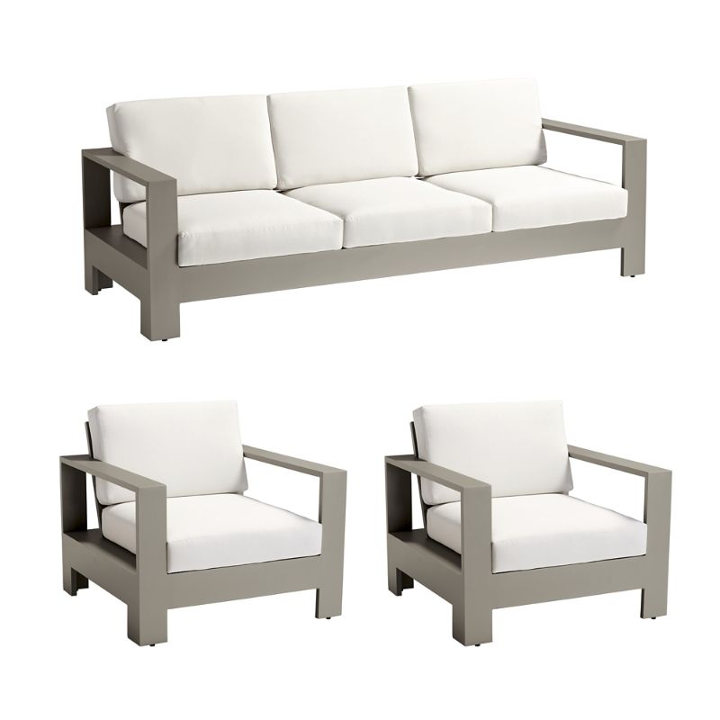 Frontgate Boretto 3-pc. Sofa Set With Two Lounge Chairs In Matte Dove ...