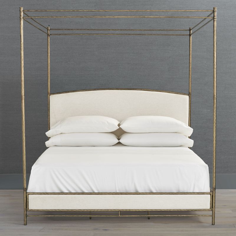 Frontgate Delina Canopy Bed In Textured Blackend Zinc | ModeSens