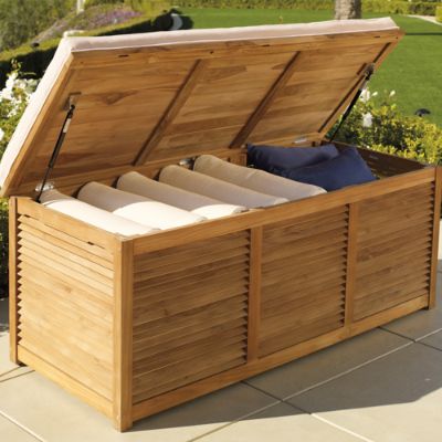 Louvered Teak Trunk | Frontgate